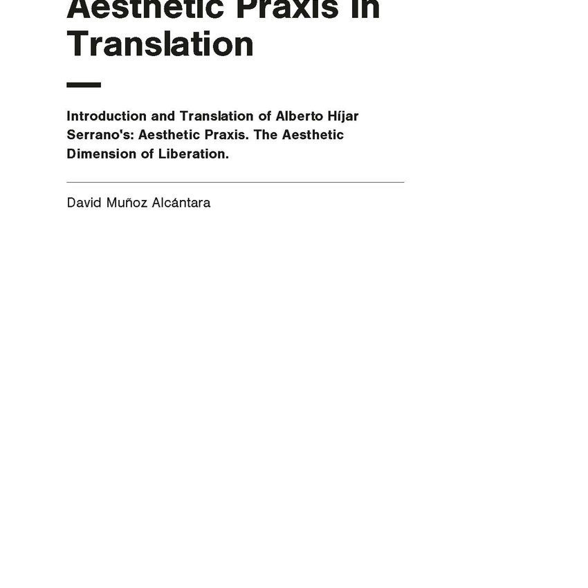 Aesthetic Praxis In Translation – Aalto University Shop